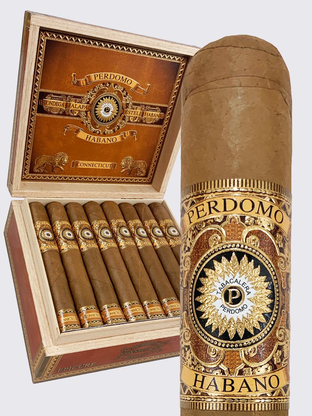 Perdomo Habano Bourbon Barrel-Aged Connecticut Robusto (5x54) - Cigars ...